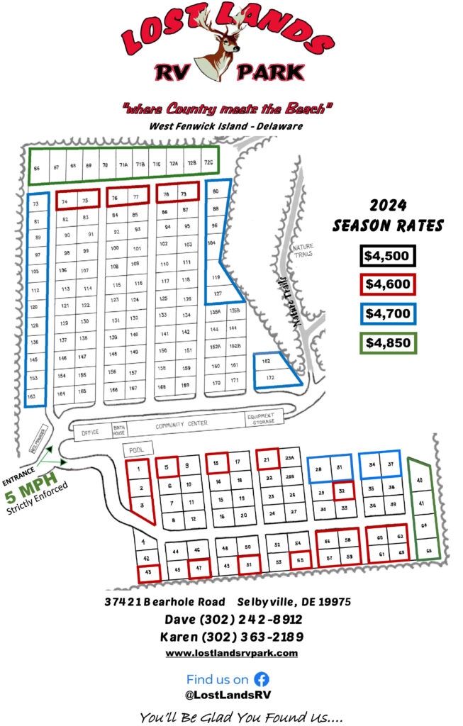 Beach RV Campground : Seasonal Campsites in Delaware | Lost Lands RV Park
